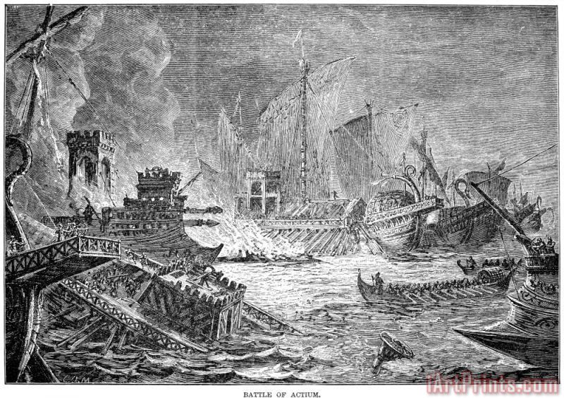 Others Battle Of Actium, 31 B.c painting - Battle Of Actium, 31 B.c ...