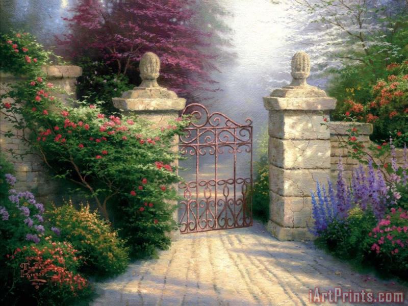 Thomas Kinkade The Open Gate painting - The Open Gate print for sale