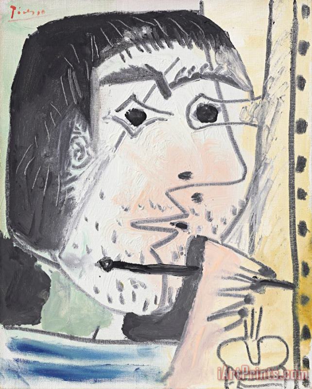 Pablo Picasso Le Peintre (tete), 1964 painting - Le Peintre (tete ...